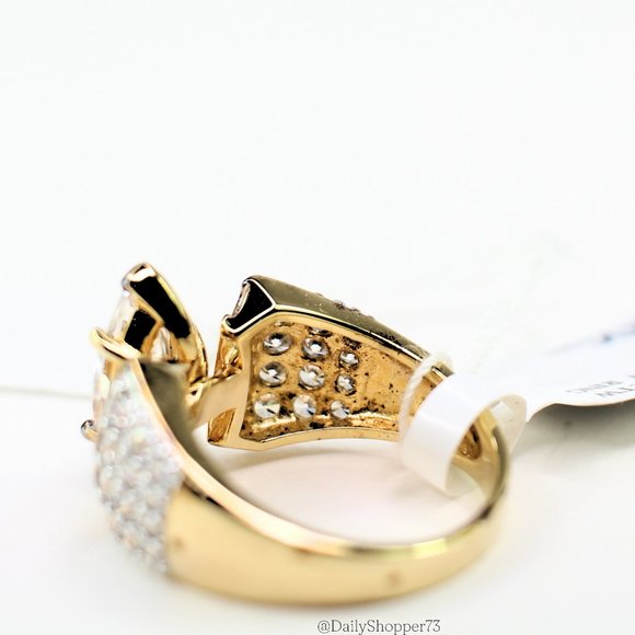 Bella Luce | Jewelry | Bella Luce Womens Cubic Zirconia 8k Yellow Gold Sterling Silver Ring Size ...